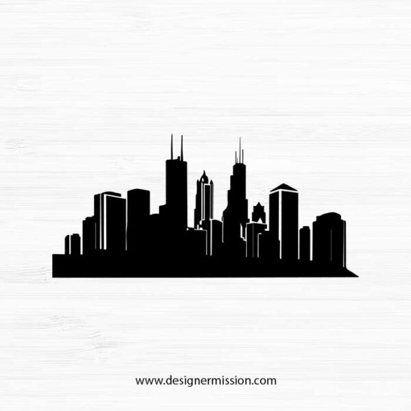 Chicago Skyline SVG - Designer Mission